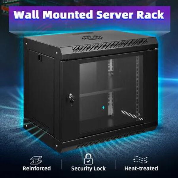 12U Network Server Cabinet Rack Wall Mount Data Case Enclosure 19 Inch ...