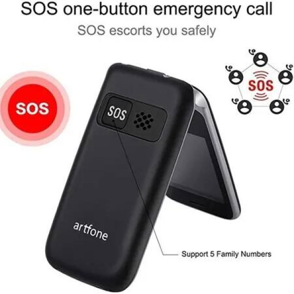 5900mAh Dual Screen Senior Cellphone Flip Phone with SOS Button, Big ...