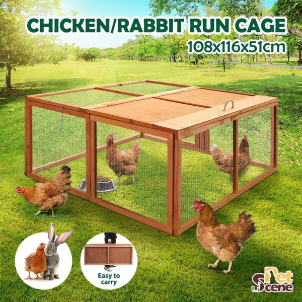 Foldable Chicken Coop Run Wood House | RedTicket