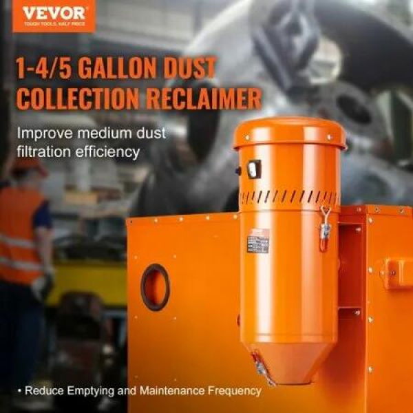Dust Collection System 1450W 1.8 Gallon Dust Collector Media Reclaimer ...
