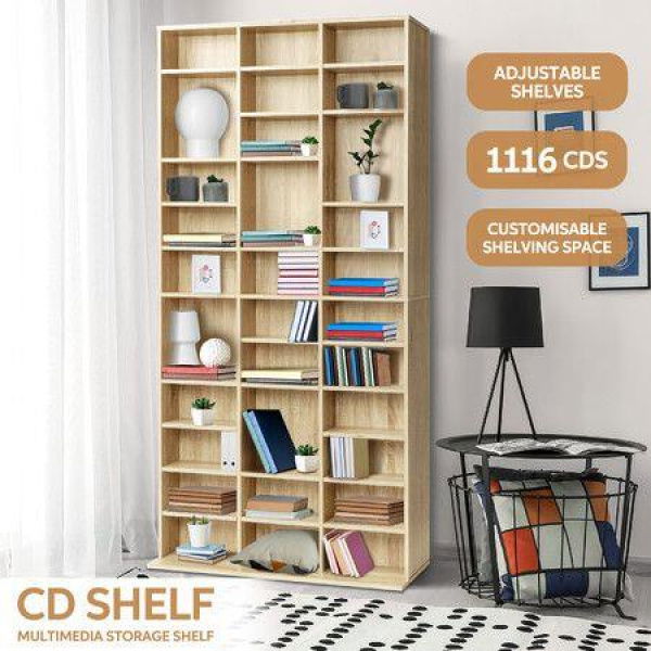 Oak DVD CD Storage Cabinet | RedTicket