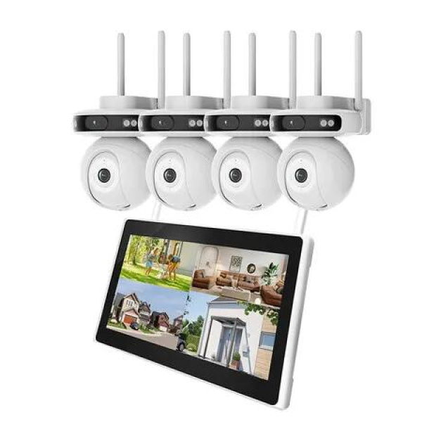 Face Detection 5MP IP CCTV Kit Full Color Night Vision Wireless ...