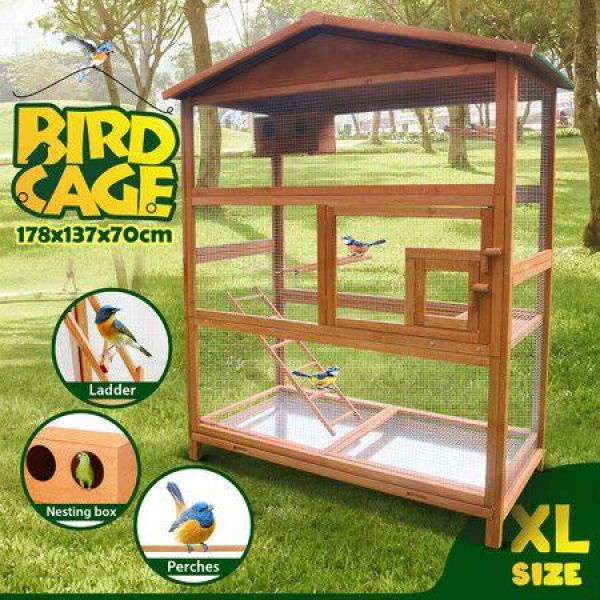 Large Wooden Bird Cage For Budgies Parrots And More | RedTicket