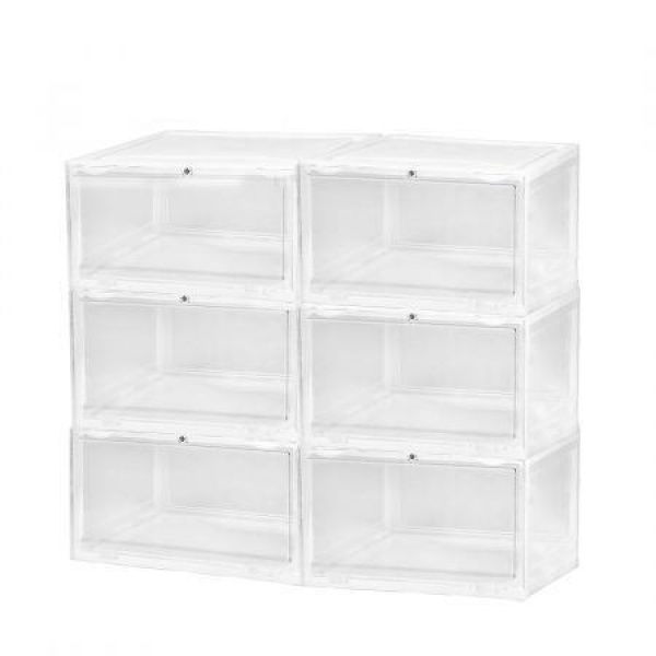 Clear Plastic Stackable Shoe Storage Box | RedTicket