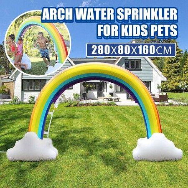 Inflatable Water Sprinkler Toy: Large Rainbow Arch | RedTicket